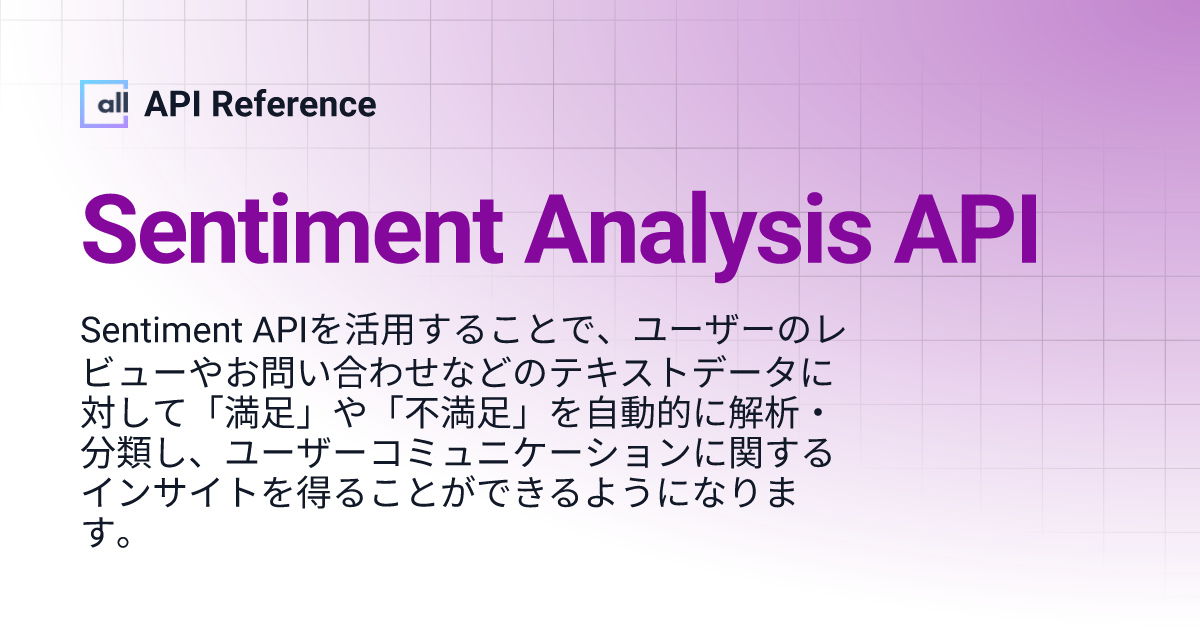 Sentiment Analysis API | API Reference