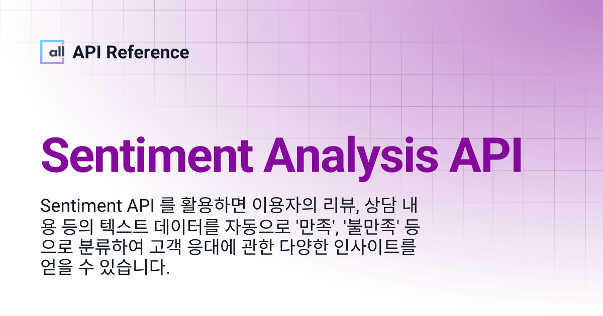 Sentiment Analysis API | API Reference