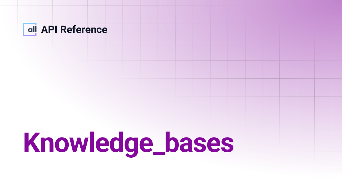 Knowledge_bases | API Reference