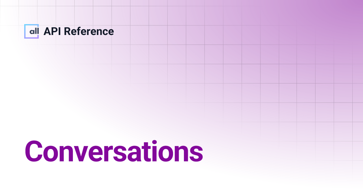 Conversations | API Reference